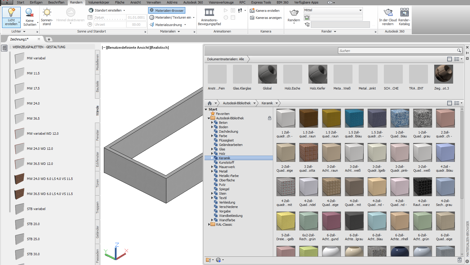 Erzeugen eines AEC-Materials aus einem AutoCAD-Material - CAD-Technik ...